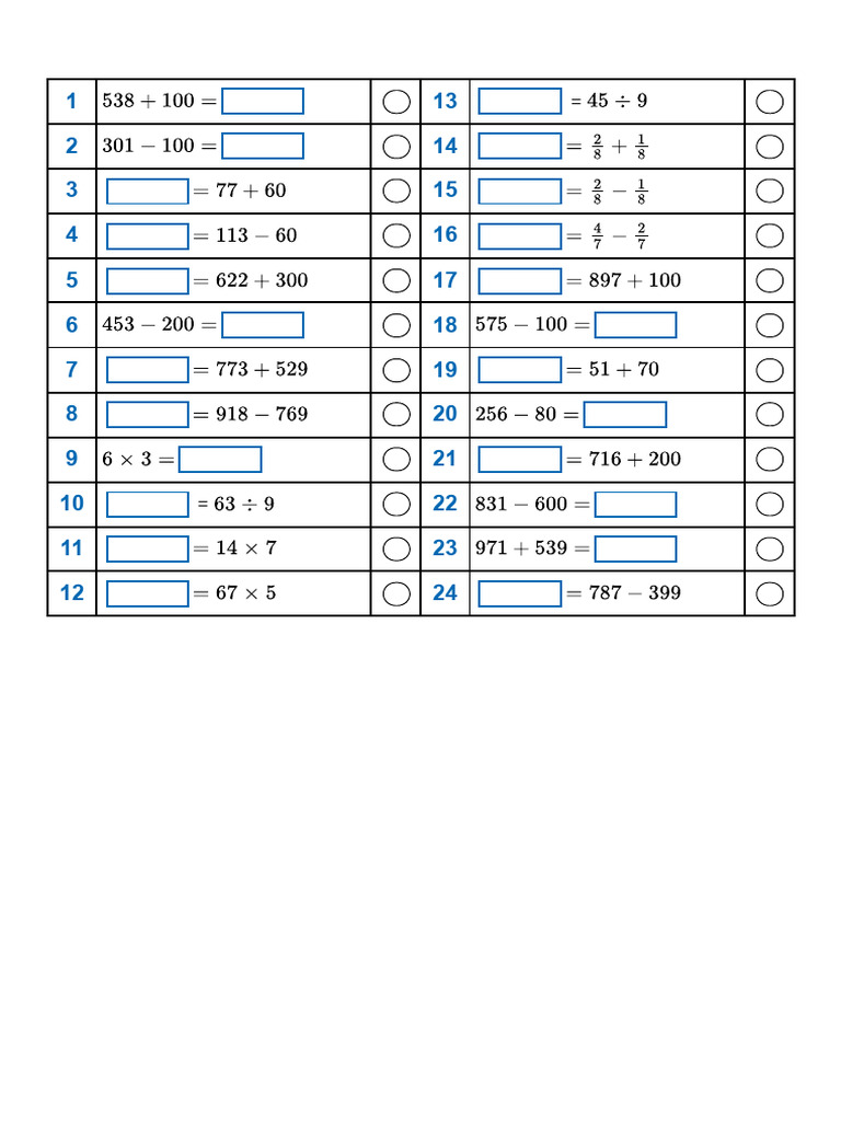 P3 Arithmetic Paper 2 | PDF