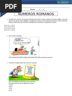 Exercícios de Números Romanos - Toda Matéria | PDF