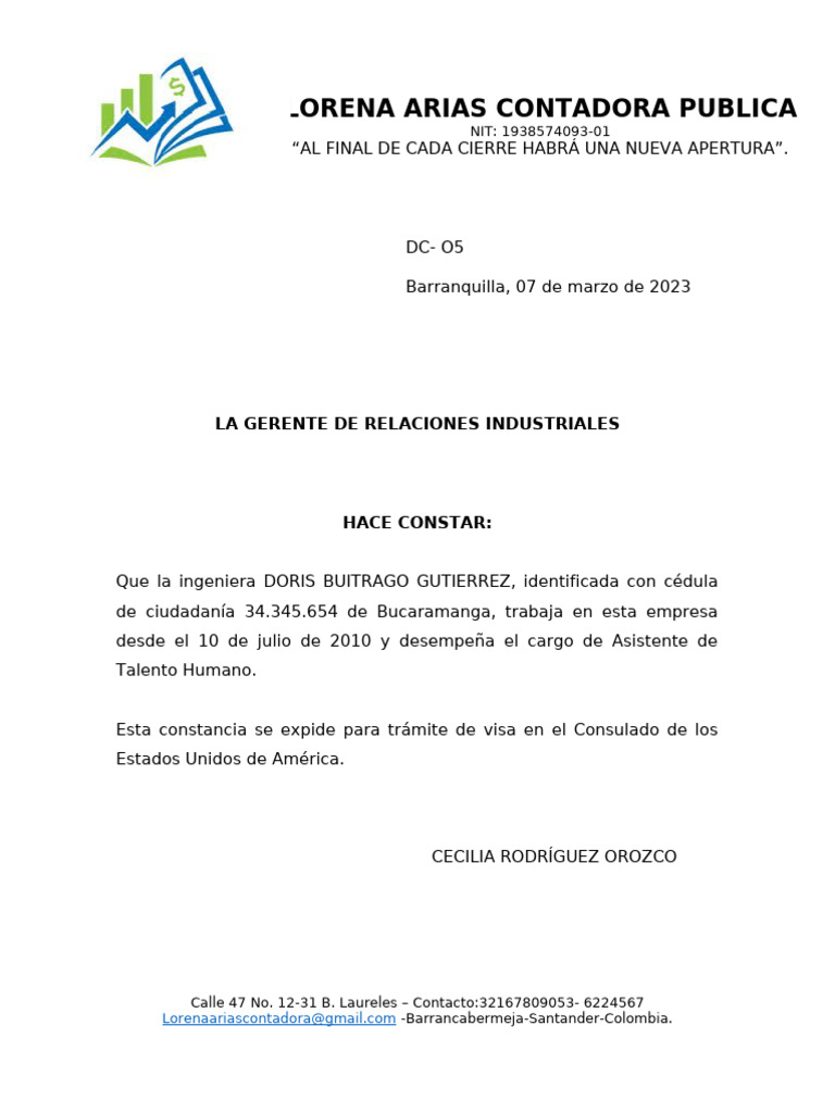 Constancia Estilo Bloque | PDF