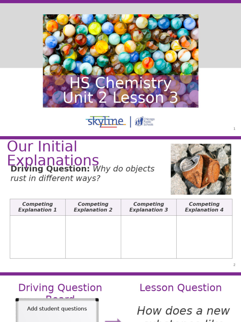 Science - hsc.U2.L3 - Lesson Slide Deck | PDF | Chemical Substances ...