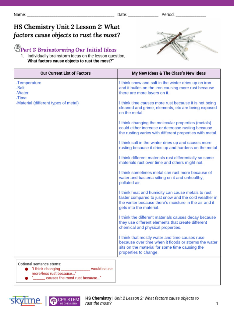 Unit 2 Lesson 2 Worksheet-Answers | PDF | Experiment | Confounding