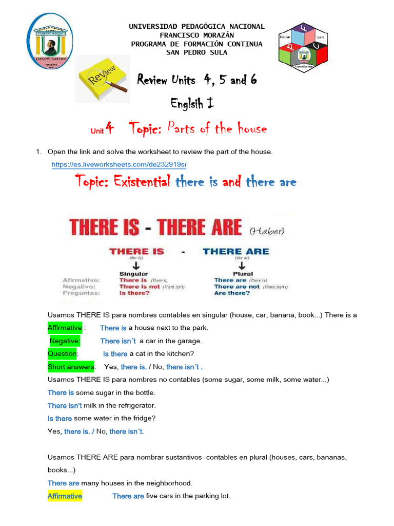 English I Review Lessons 4, 5 and 6 | PDF | Language Families | Syntax