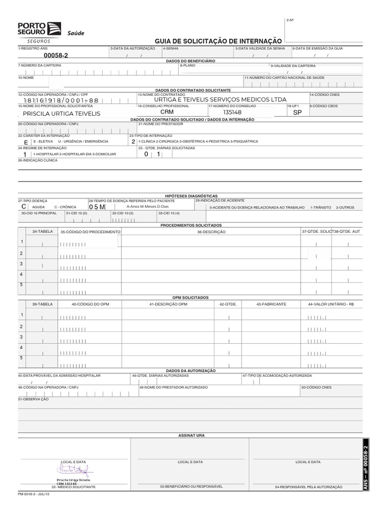 GUIA TISS VARIZES - Cópia PDF | PDF | Sistema de saúde | Remédio