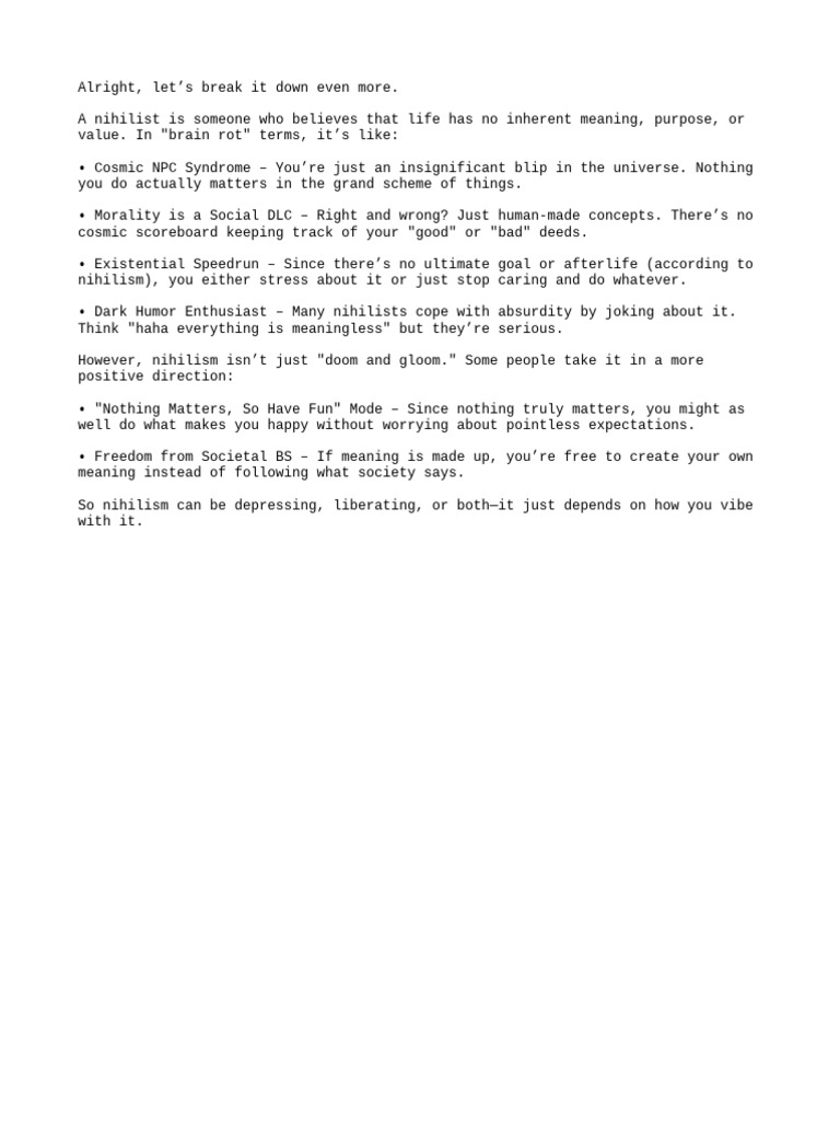 Understanding Nihilism and Its Impacts | PDF