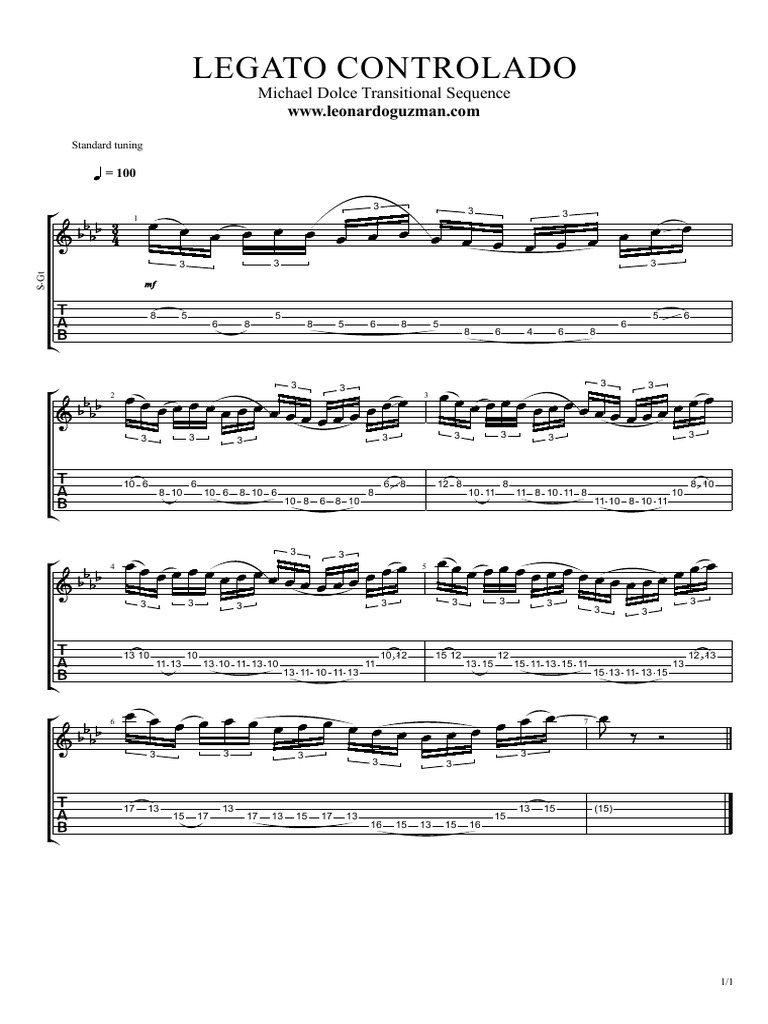 LEGATO CONTROLADO - TRANSICIONAL EJEMPLO MICHAEL DOLCE | PDF