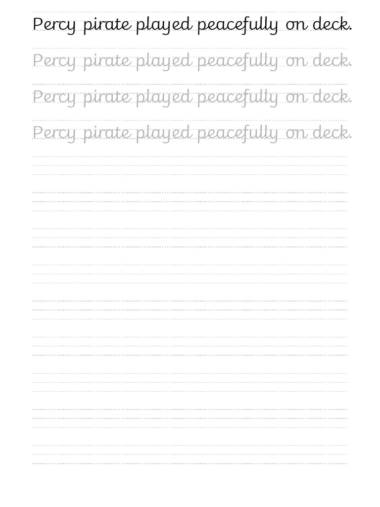 Percy Pirate's Peaceful Deck Play | PDF