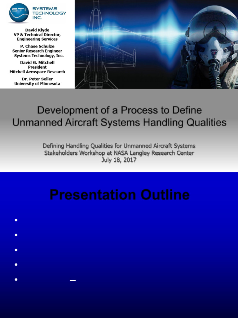 Defining UAS Handling Qualities Process | PDF | Unmanned Aerial Vehicle | Langley Research Center