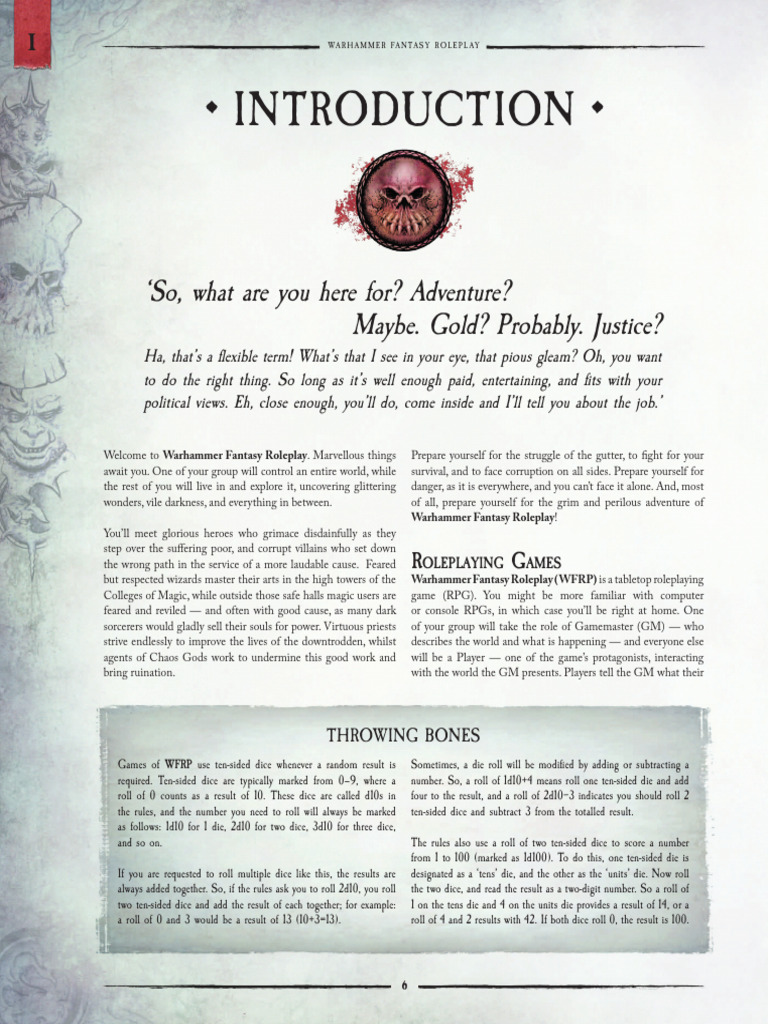 WFRP 4 Theditionrulebook | PDF | Role Playing Games | Gaming