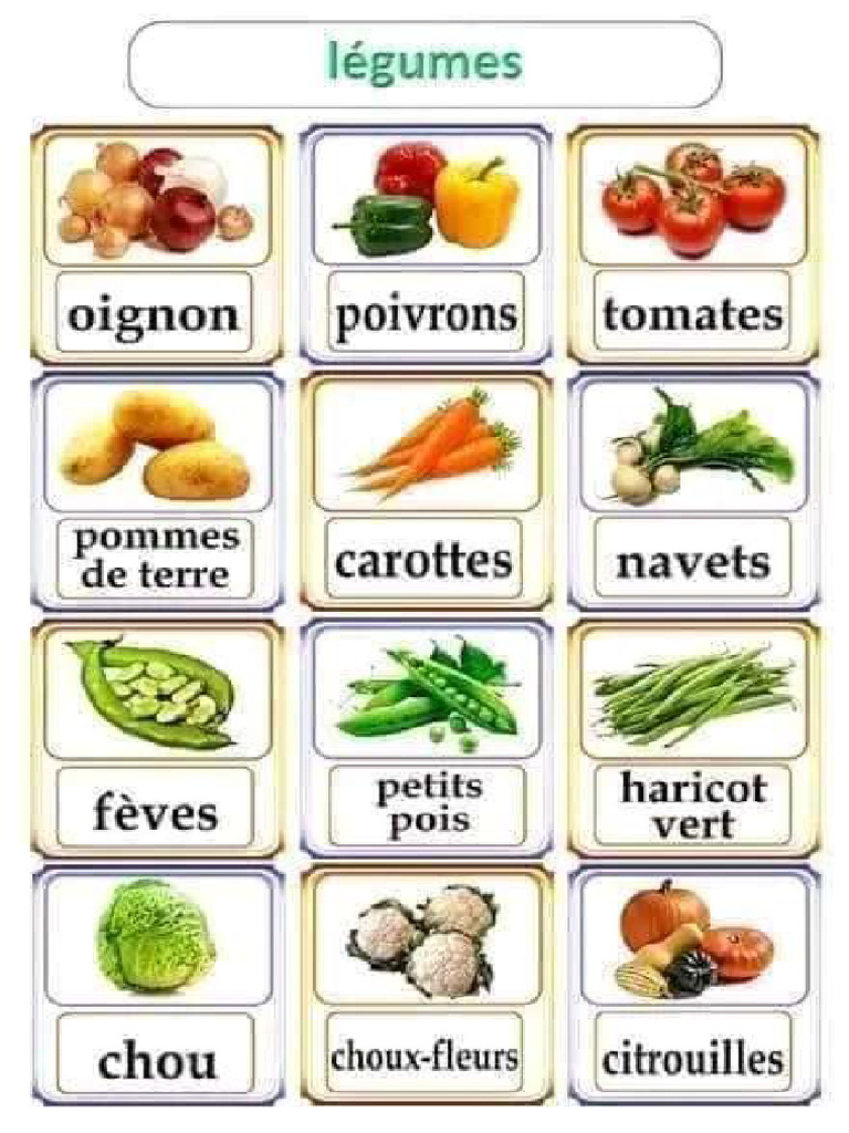 Affichage Outils, Professions, Fruits Et Légumes, Sports. Ndong ...