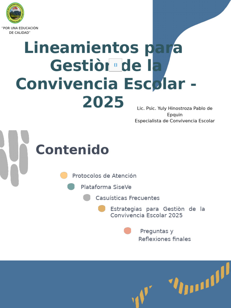 Gestiòn de La Convivencia Escolar y Protocolos 2025 RESUMEN | PDF ...