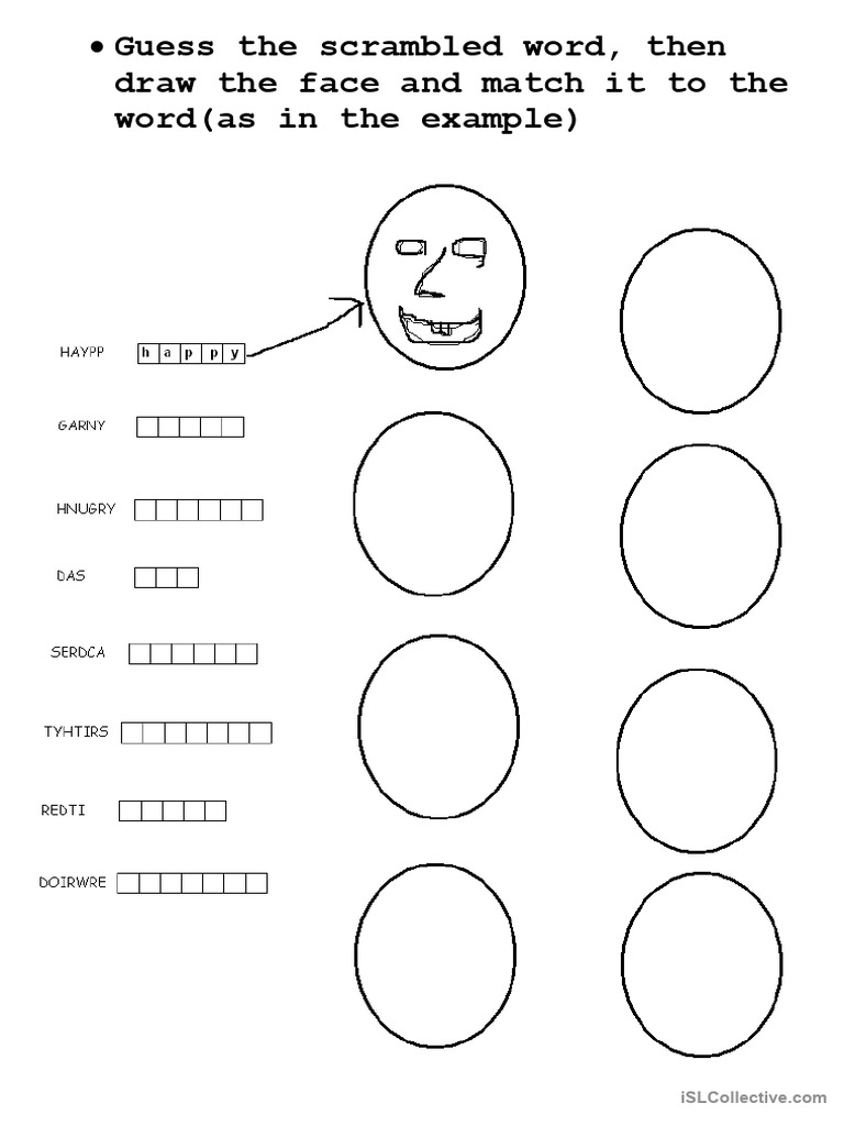 Two Exercises To Practise Adjectives Feelings (Humours - Sad, Happy ...