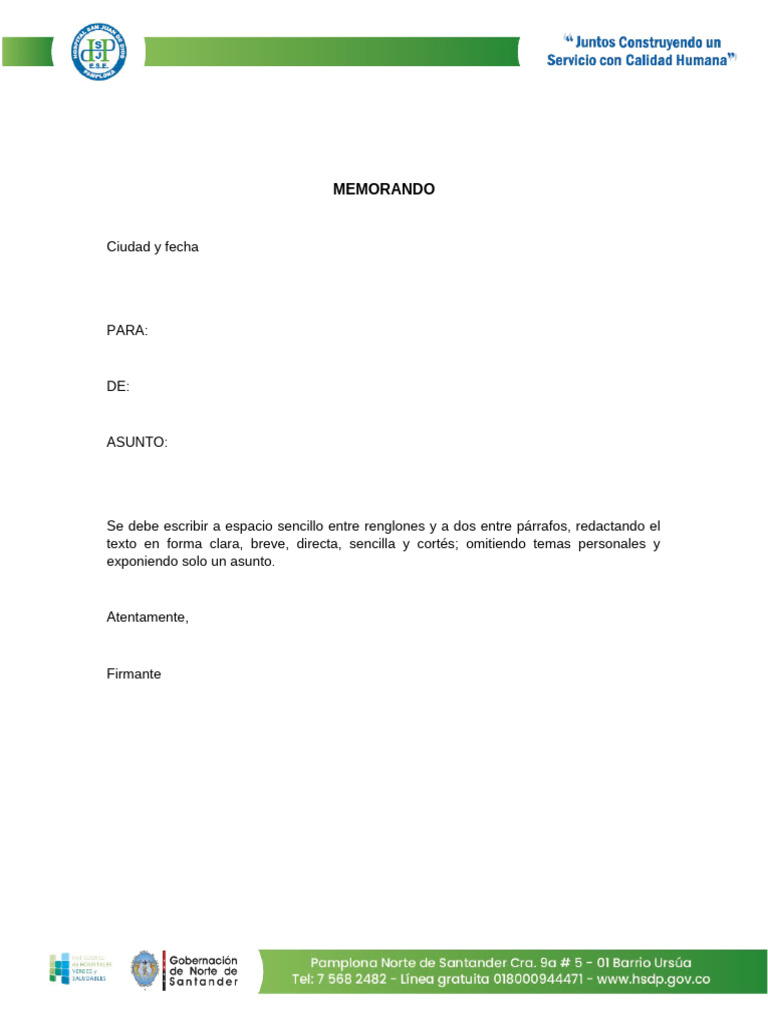 Plantilla Memorando | PDF