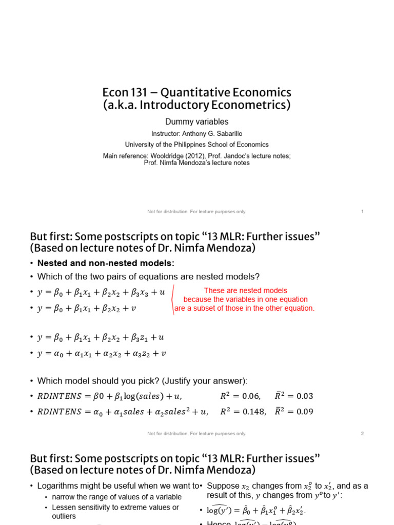 Dummy Variables in Econometrics | PDF | P Value | Dummy Variable (Statistics)