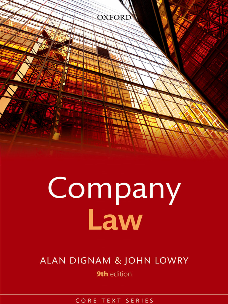 Company Law (9th Edition) Core Text Series (Alan Dignam, John Lowry) | PDF | Liquidation ...