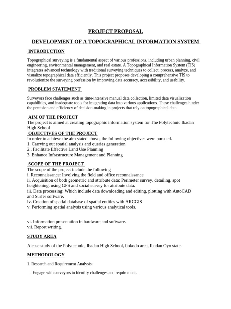 TIS proposal | PDF | Surveying | Prototype