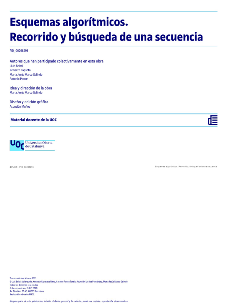 Esquemas Algorítmicos en Secuencias | PDF | Algoritmos | Secuencia