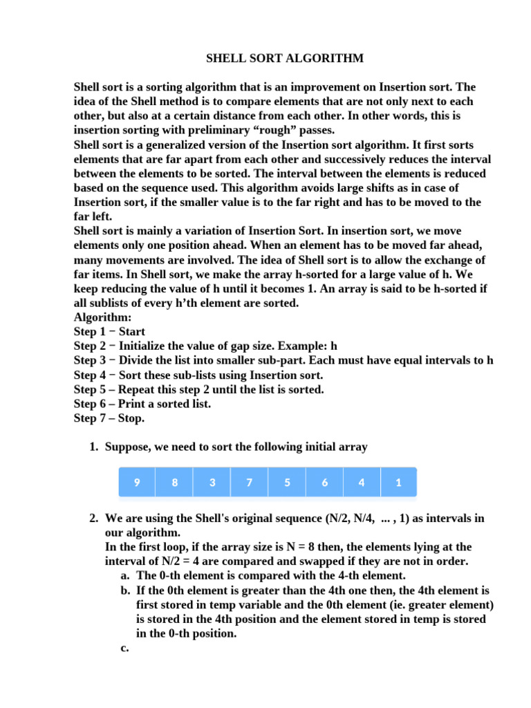 5_SHELLSORT MATERIALS | PDF | Theoretical Computer Science | Algorithms