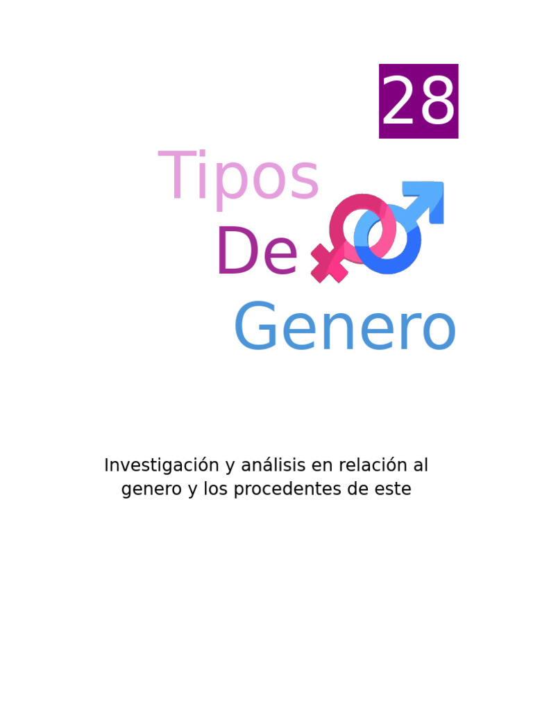 28 tipos de Genero por MJGN 6020 | PDF | Género | Estudios de género