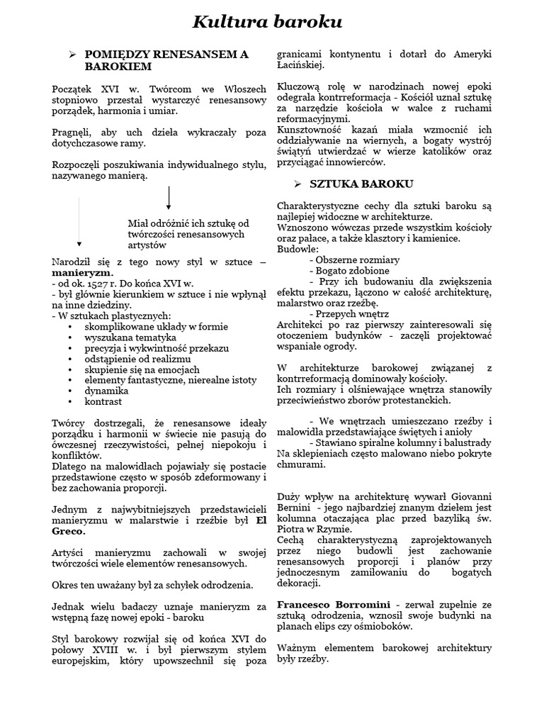 Kultura Baroku | PDF