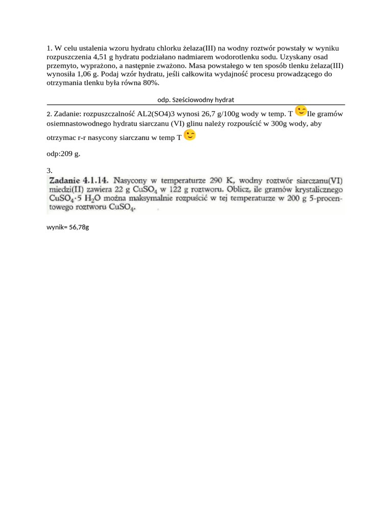 Hydraty Zadania | PDF