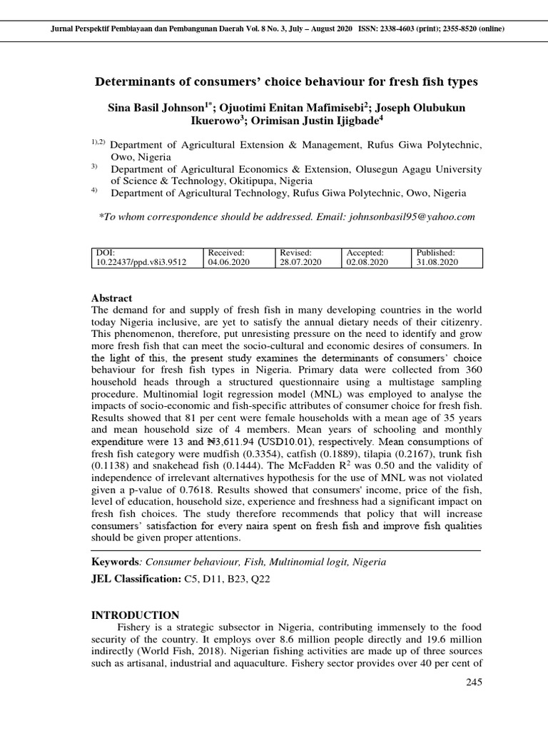 Determinants of Consumers Choice Behavio | PDF | Utility | Consumption (Economics)