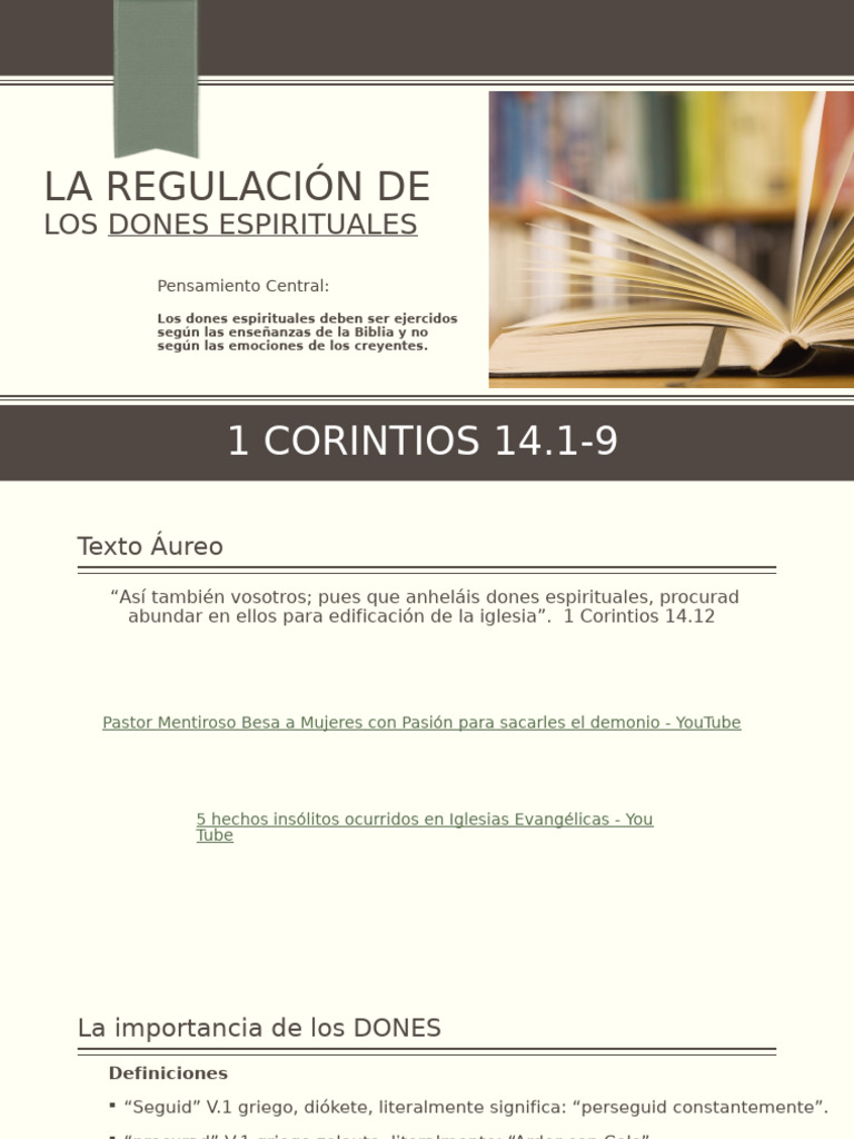 La regulación de los dones espirituales | PDF