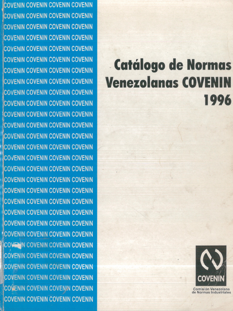 Catálogo de Normas Venezolanas. Covenin 1996 | PDF