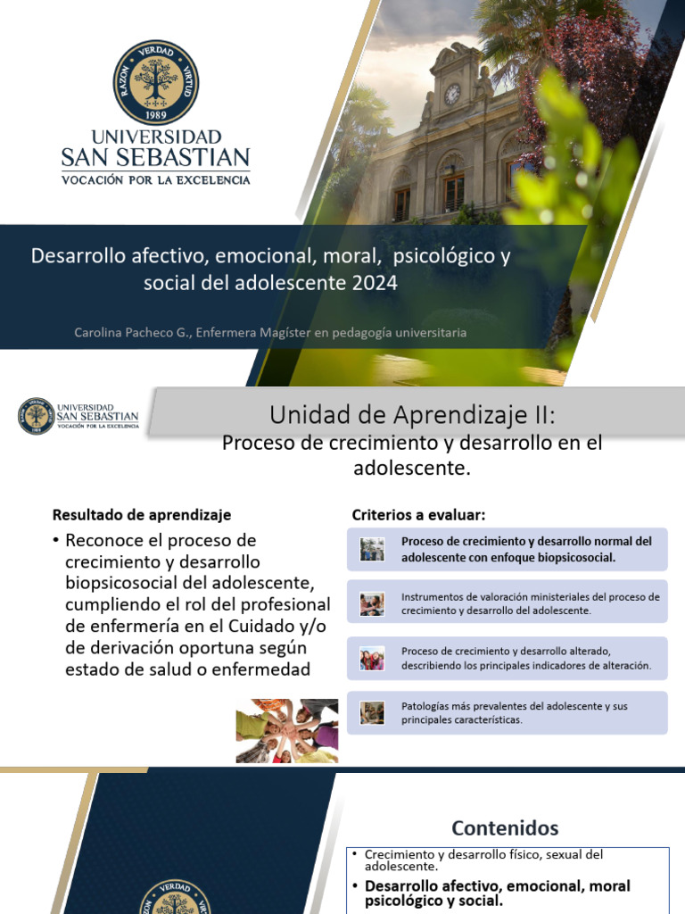 Crecimiento y Desarrollo Normal Del Adolescente Con Enfoque Psicosocial y Emocional | PDF ...