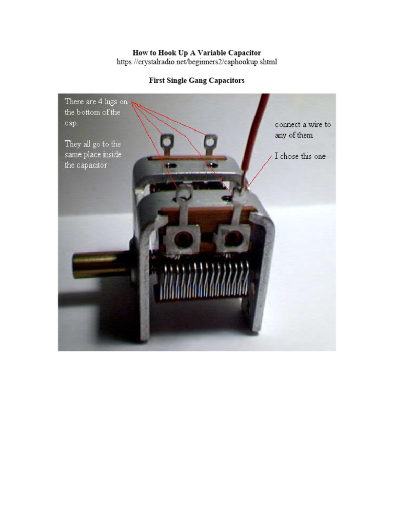 How To Hook Up A Variable Capacitor | PDF