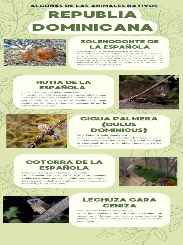 Fauna y flora nativa de La Española | PDF