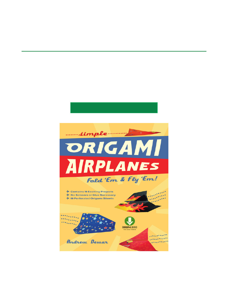 Simple Origami Airplanes Book & Video | PDF