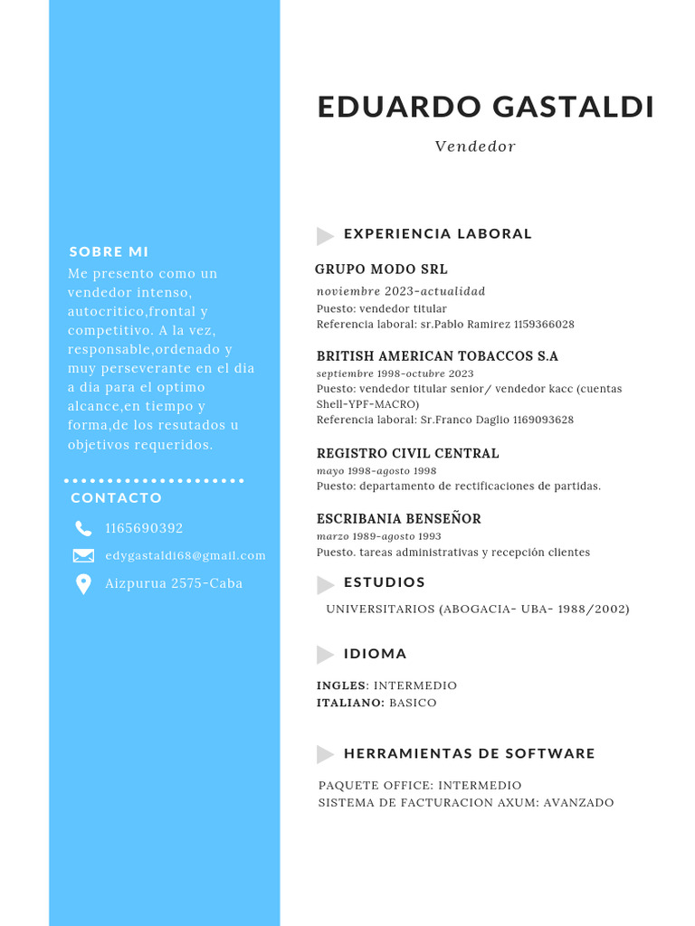 CV Gastaldi Eduardo | PDF