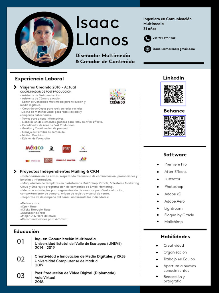 CV Isaac 2025 (2) | PDF | Multimedia | Comunicación humana