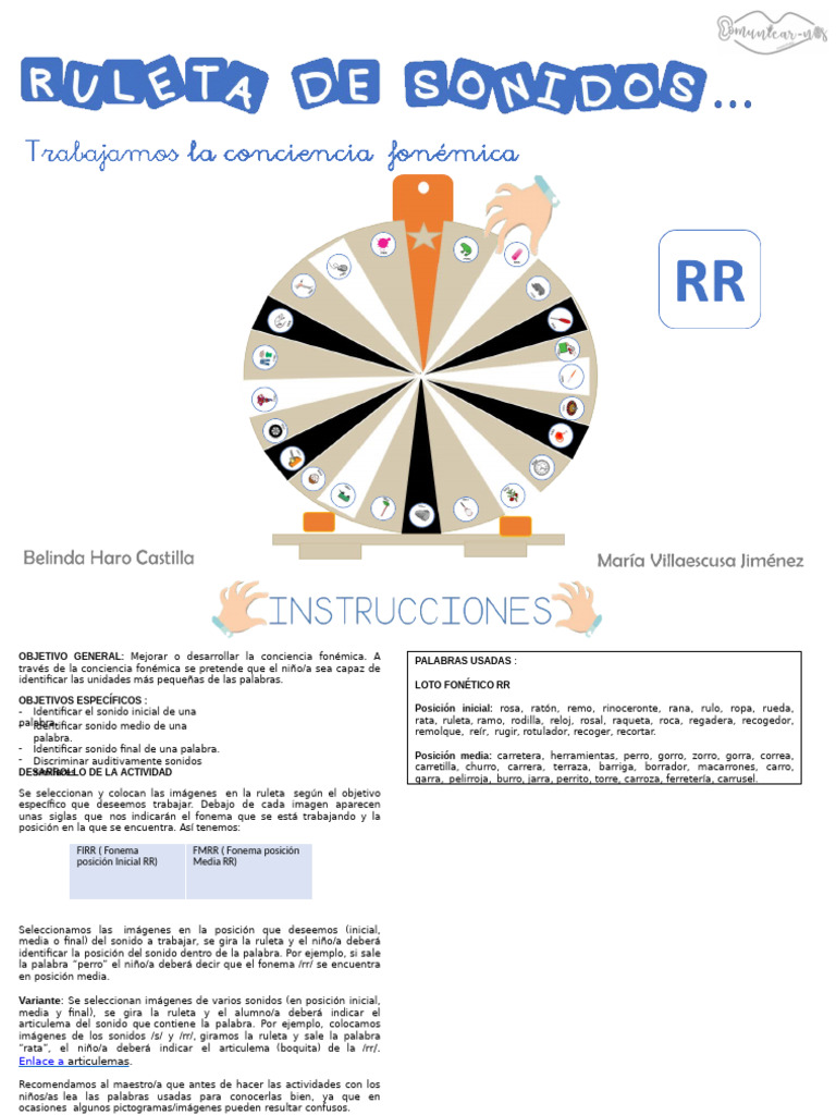 Conciencia_fonemica_Ruleta_de_sonidos_RR | PDF