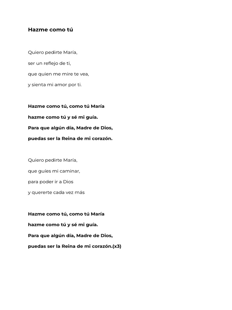 Hazme Como Tú, María | PDF