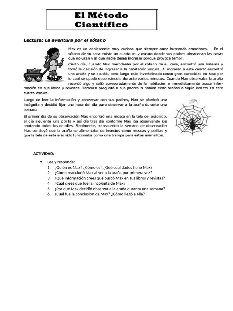 MÉTODO CIENTÍFICO-actividades Estudiantes. | PDF
