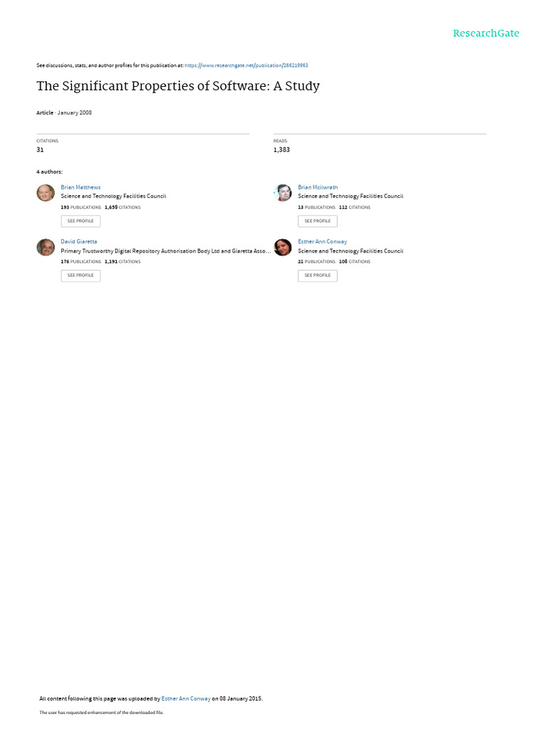 The Significant Properties of Software a Study | PDF | Databases | Graphical User Interfaces