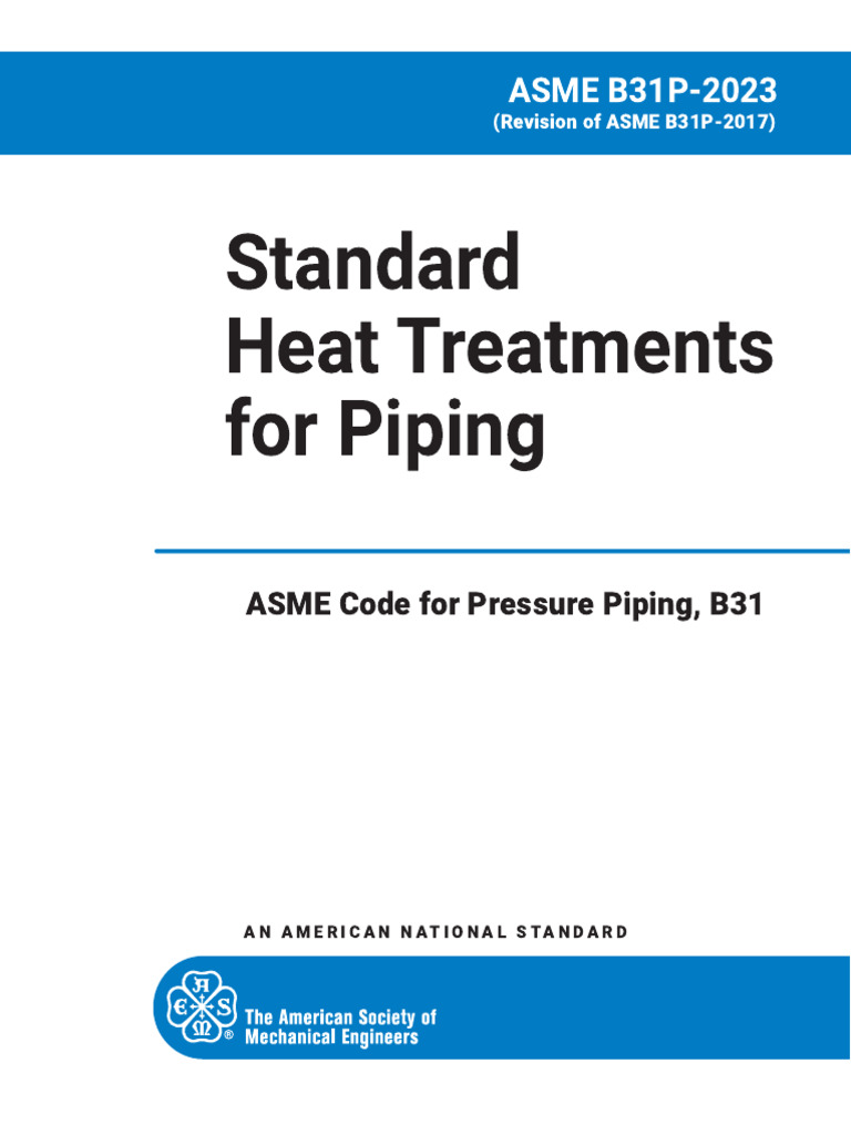 Asme B31P-2023 | PDF | Heat Treating | Steel