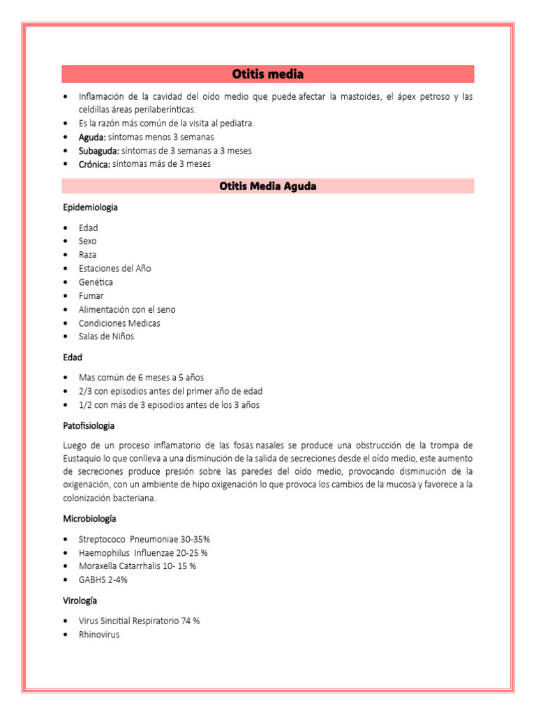Guía Completa sobre Otitis Media | PDF