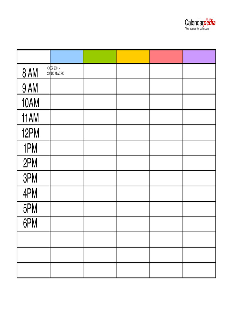 Timetable Template | PDF