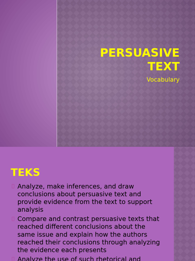 Persuasive Techniques Slides Lesson | PDF | Fallacy | Argument