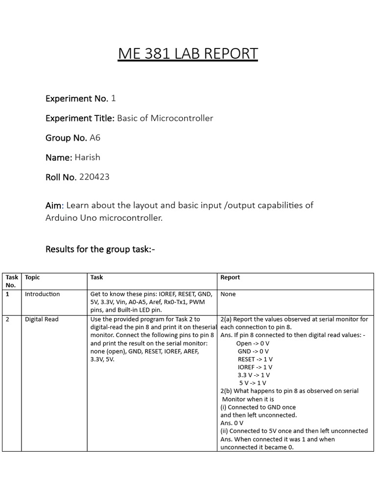 Me 381 Lab Report Last Day | PDF | Telecommunications Engineering ...
