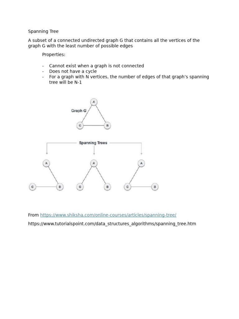 Understanding Spanning Trees in Graphs | PDF