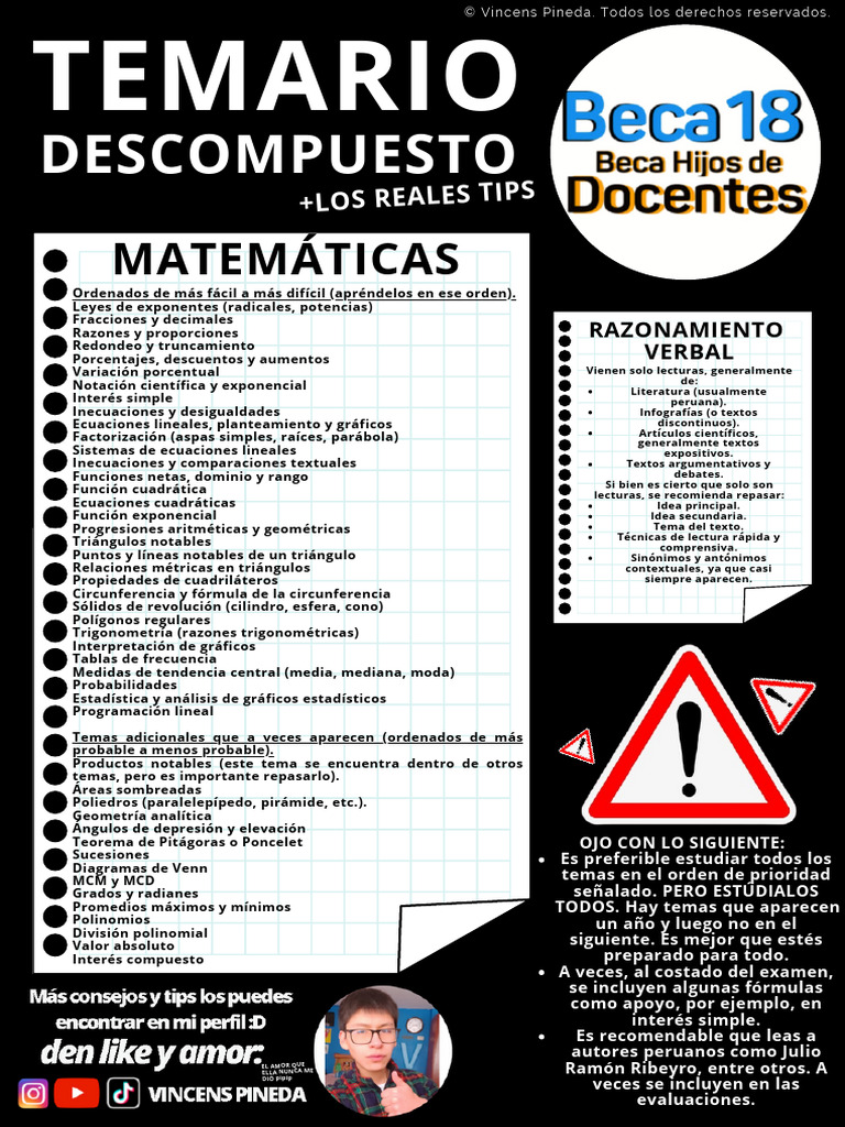 Temario Descompuesto - Grupo Pineda | PDF | Triángulo | Ecuaciones