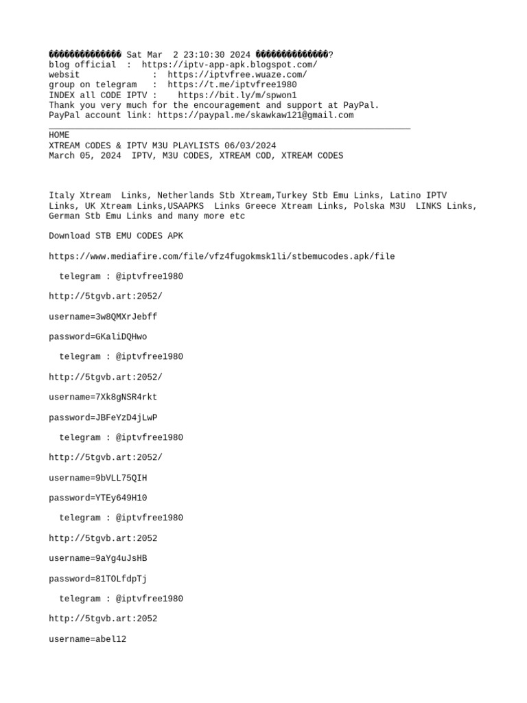 Extream Codes Iptv M3u Playlists 06032024 | PDF | La Liga | Lionel Messi