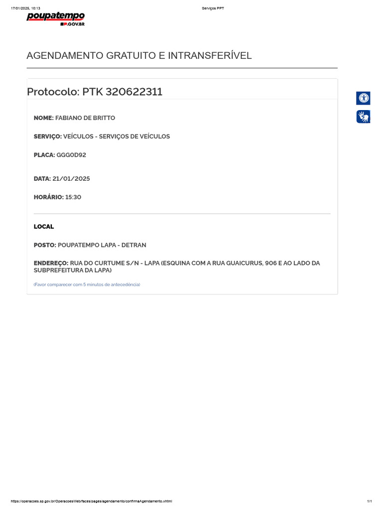 Agendamento Segunda Placa | PDF