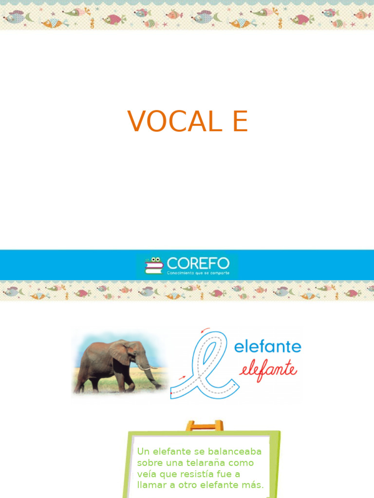 Actividades de la Vocal E para Niños | PDF