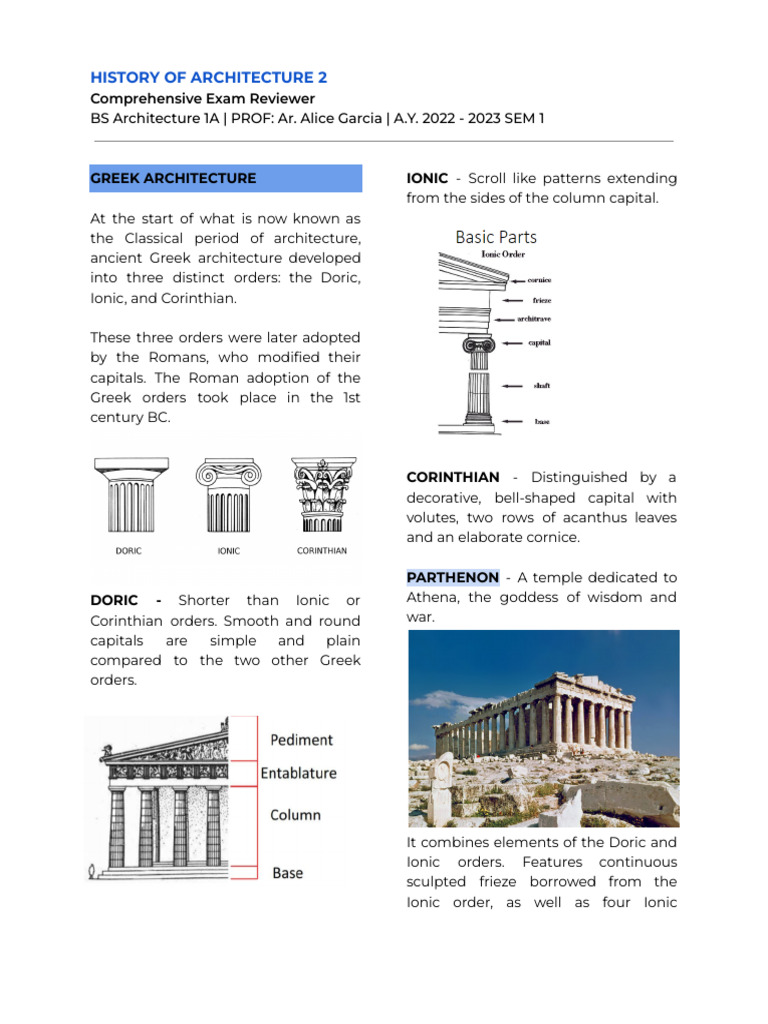 HOA-2-_-REVIEWER | PDF | Gothic Architecture | Column