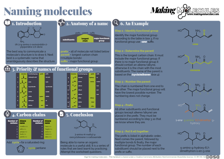 Naming Organic Molecules Guide | PDF | Organic Chemistry | Chemistry