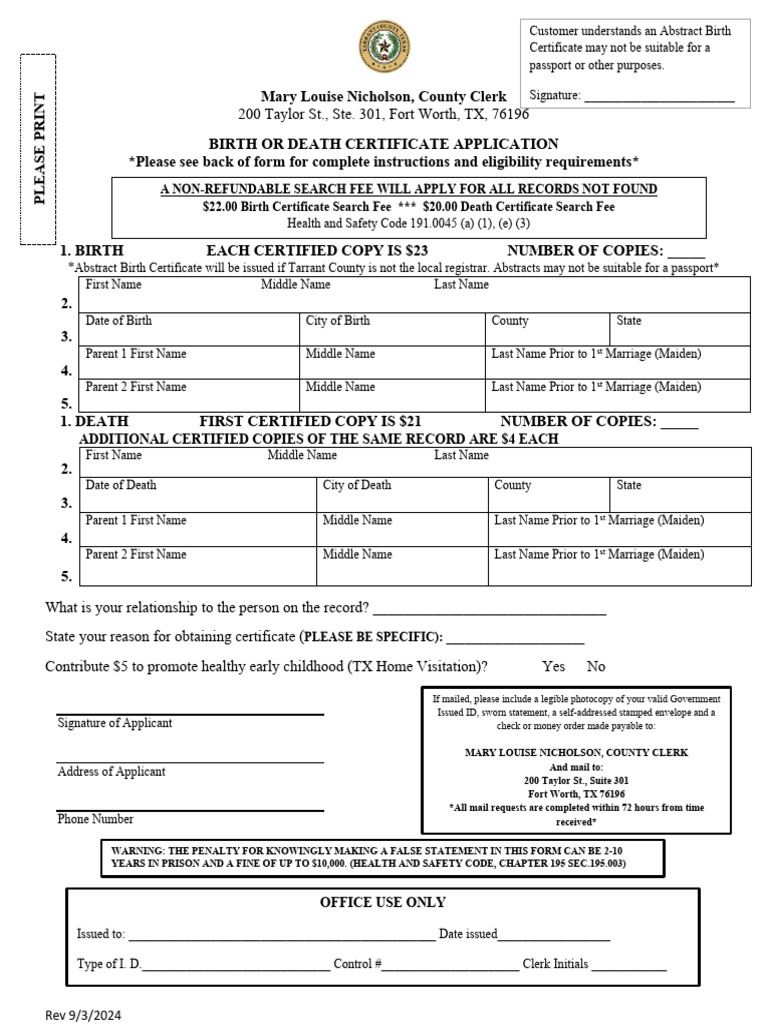Revised Birth Death Applicationwith Sworn Statement | PDF | Birth Certificate | Notary Public